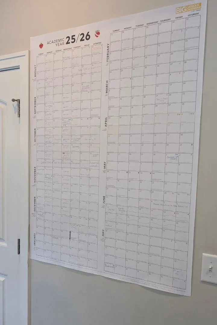 BIG Catholic Calendar - NEW - WalletWin